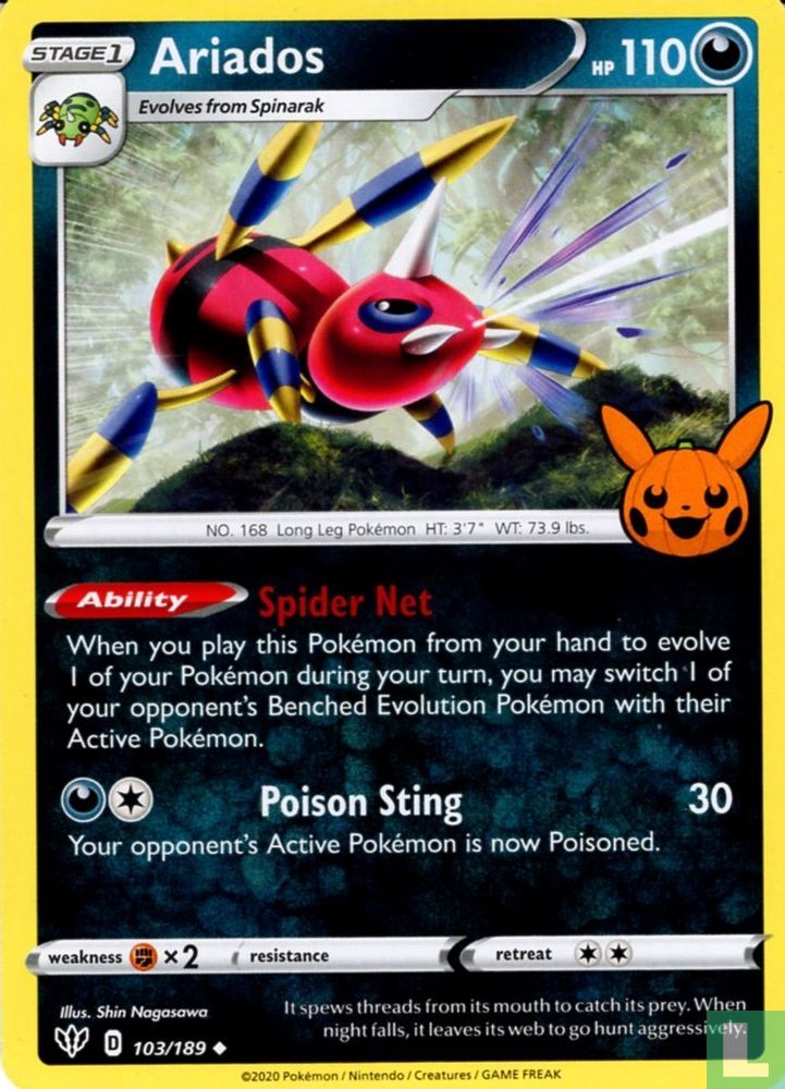 Ariados 103/189 (2020) - English)2020) Sword & Shield - Trick or Trade ...