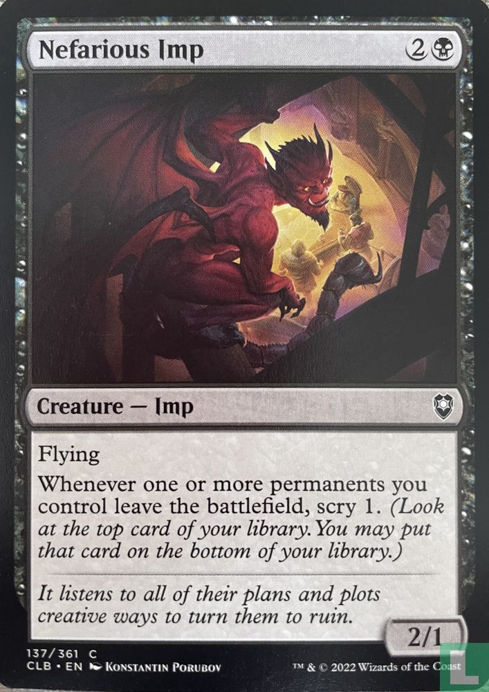 Nefarious Imp 137/361 (2022) - 2022) Commander Legends: Battle for Baldur's Gate - LastDodo