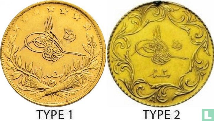 Ottomaanse Rijk 100 kurus AH1327-6 (1913 - type 1) KM# 754 (1913 ...