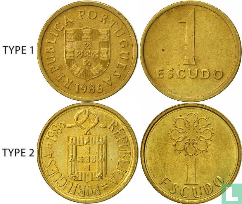 Portugal 1 escudo 1986 (type 1) KM# 614 (1986) - Portugal - LastDodo