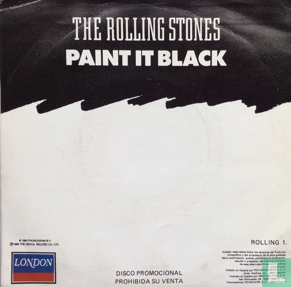 Paint it, Black Single ROLLING 1 (1990) - Rolling Stones, The - LastDodo