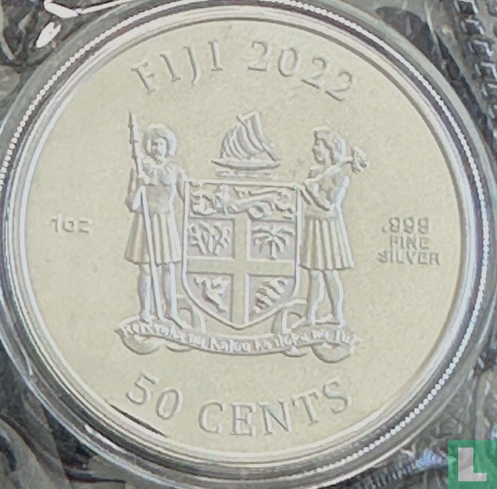 Fiji 50 cents 2022 "Ancient Warrior - Samurai" KM# 1049 (2022) - Fiji ...
