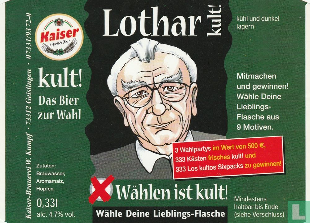 Kaiser Kult Lothar - Kaiser-Brauerei W. Kumpf, Geislingen - LastDodo