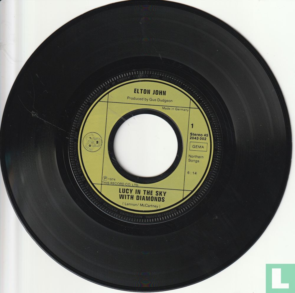 Lucy in the Sky with Diamonds Single 2043 002 (1974) - Dwight, Reginald ...