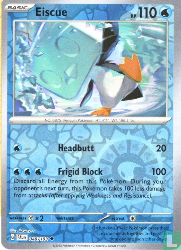 Eiscue (reversed holo) 048/193 (2023) - English)2023) Scarlet & Violet ...