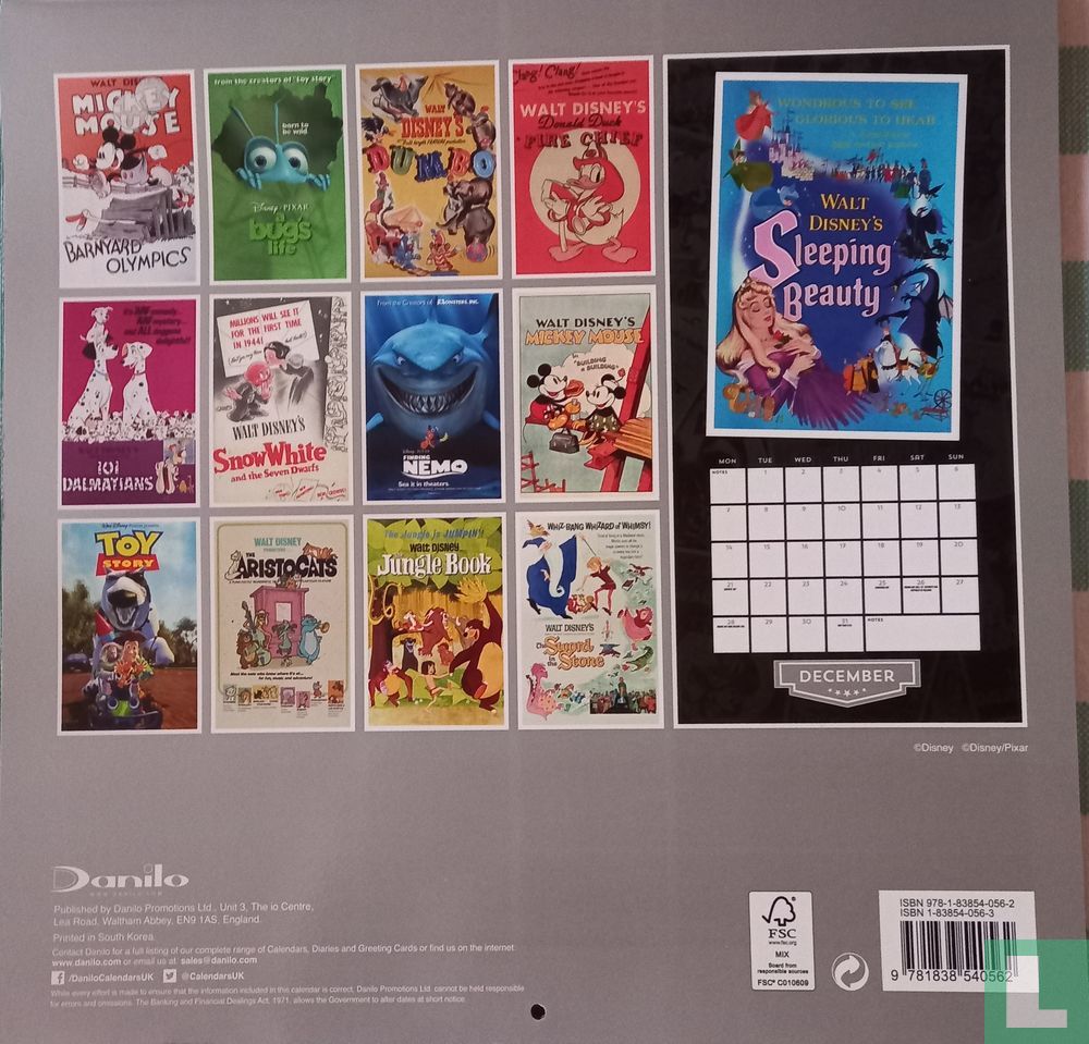 Disney Vintage Posters - Official 2020 Calendar (2019) - Danilo - LastDodo
