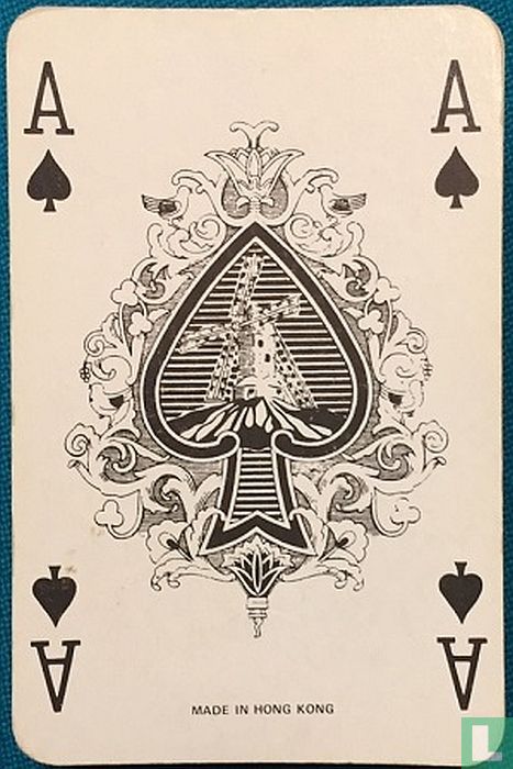Ornate Windmill in Ace of Spades [Made in Hong Kong] - Card game - LastDodo