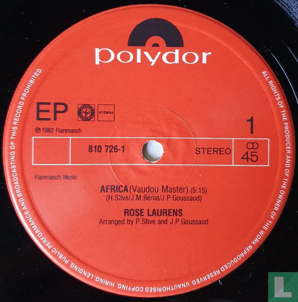 Africa (Voodoo Master) Maxi 810 726-1 (1982) - Laurens, Rose - LastDodo