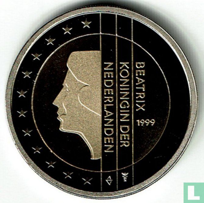 Nederland 2 euro 1999 (met grote letters in het randschrift) KM# 241 ...