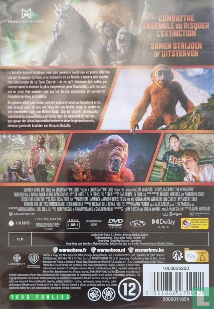 Godzilla x Kong: The New Empire / Le Nouvel Empire DVD 5 (2024) - DVD - LastDodo