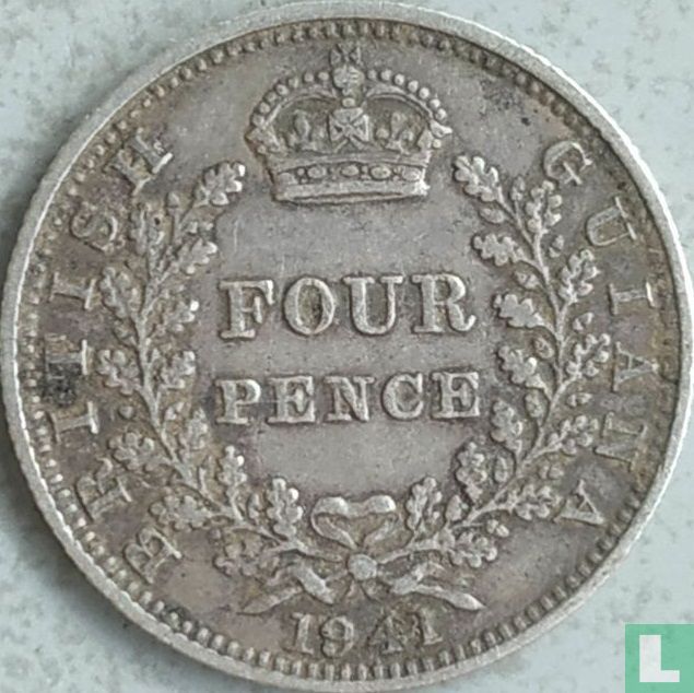 Brits Guiana 4 pence 1941 KM# 30 (1941) - Brits Guiana - LastDodo