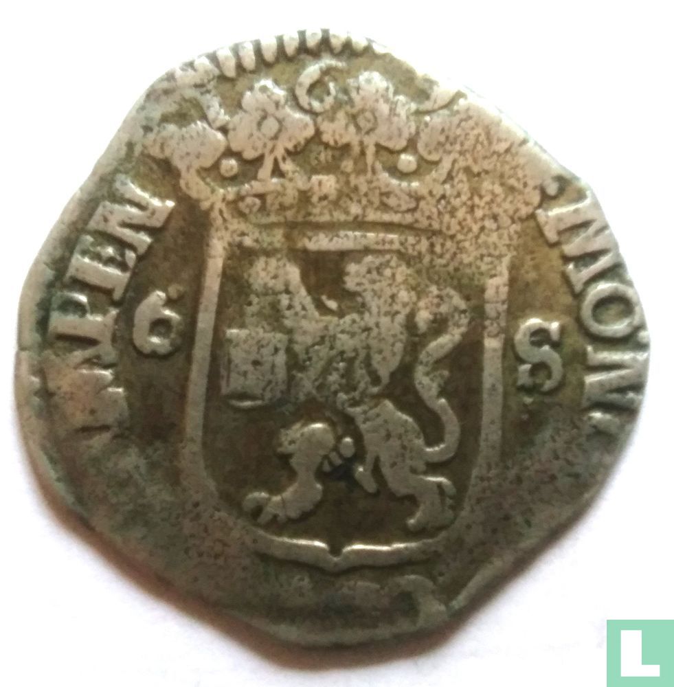 Kampen 6 stuiver 1691 "Rijderschelling" KM# 77 (1691) - Kampen - LastDodo