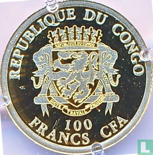 Congo-Brazzaville 100 francs 2024 (PROOF) "700th anniversary Death of ...