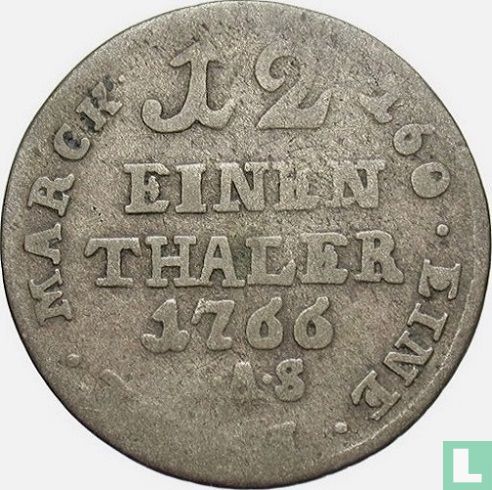 Paderborn 1/12 thaler 1766 (type 1) KM# 235.2 (1766) - Paderborn - LastDodo