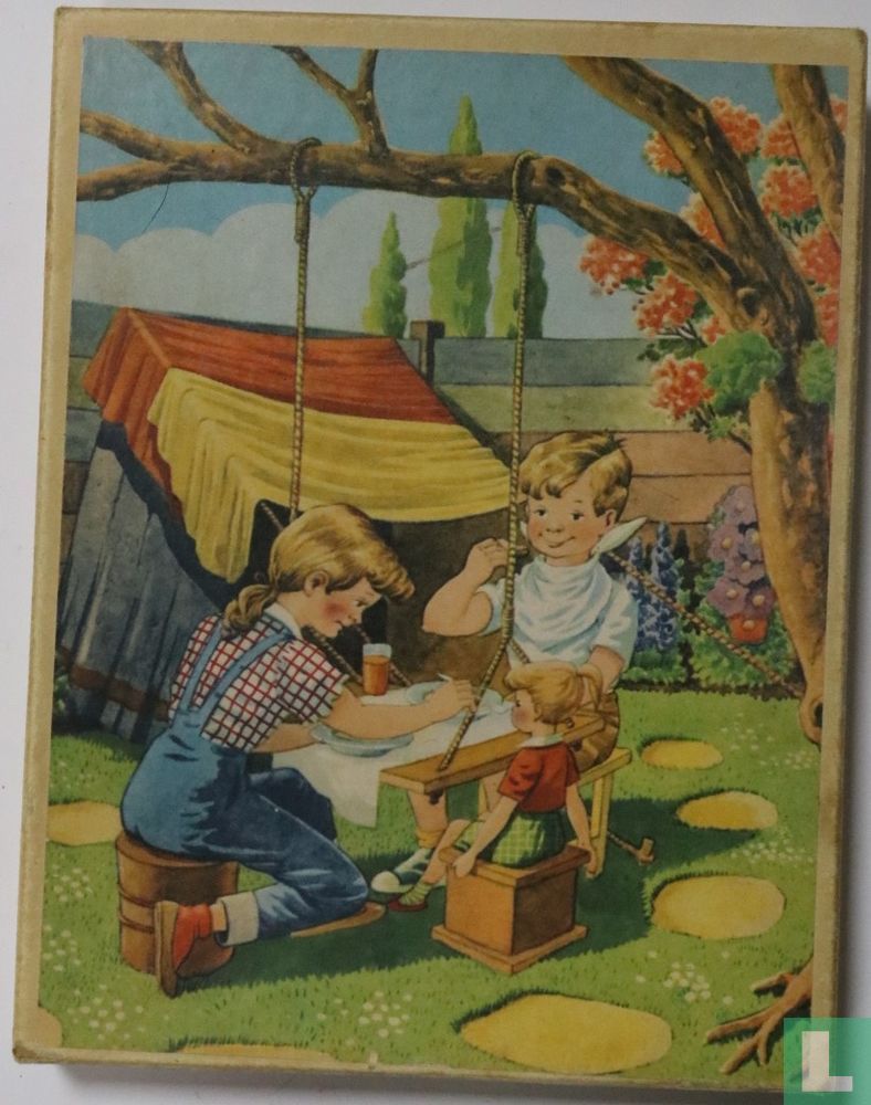 Jongen En Meisje Kamperen In De Tuin Met Een Pop Kamperen Lastdodo
