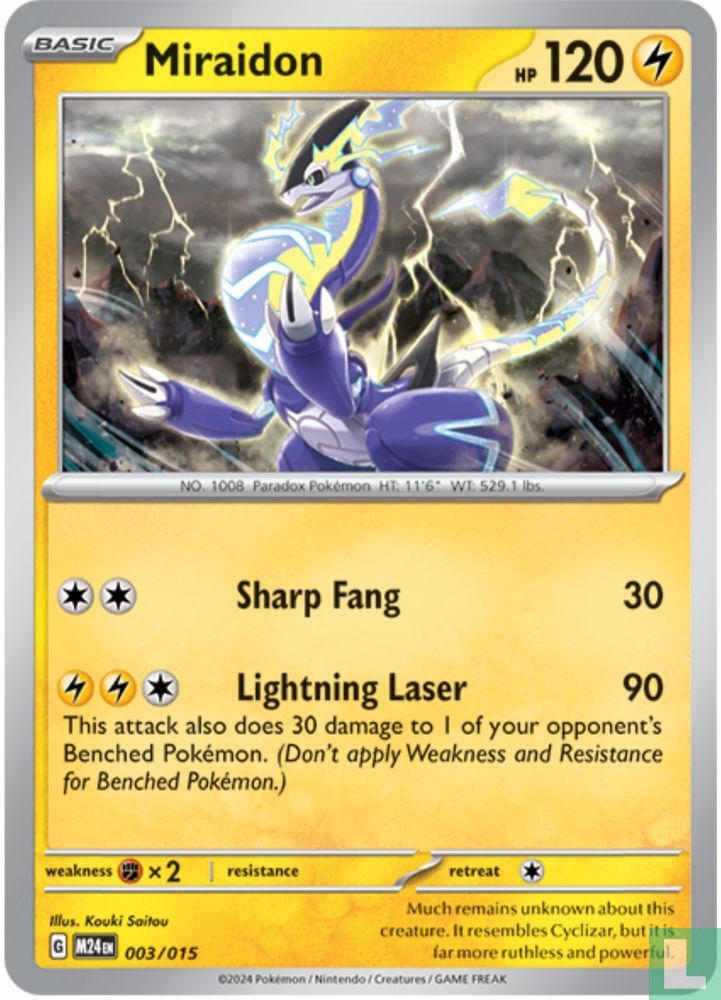 Miraidon 003/015 (2025) - English)2025)Scarlet & Violet - McDonald's ...