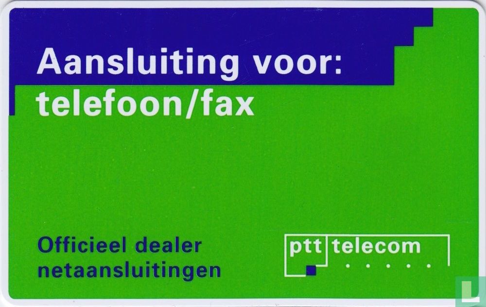 PTT Telecom - Aansluiting voor telefoon en fax 4018.056 (1994) - PTT ...