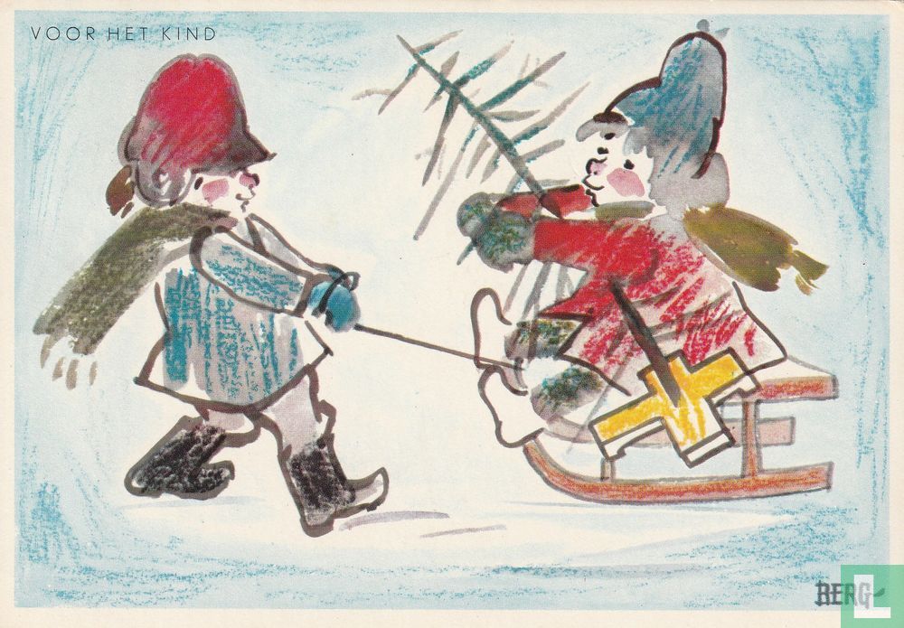 1965-03-1 Twee kinderen met slee (1965) - Voor het kind - LastDodo
