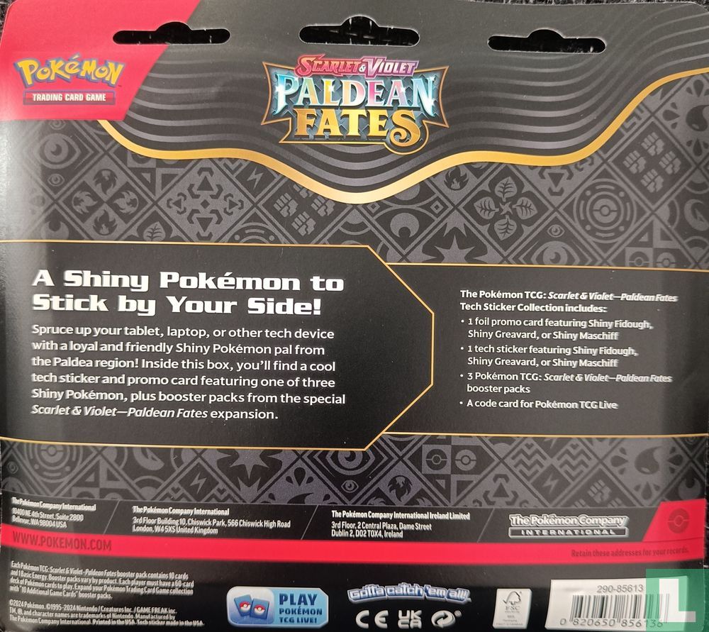 Paldean Fates: Greavard Tech Sticker Collection - (2024) - English)2024 ...