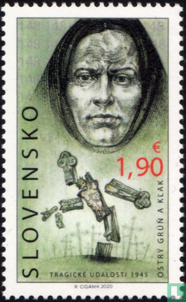Commemoration of massacre in Ostrý Grúň and Kľak 1945 1,90 (2020 ...