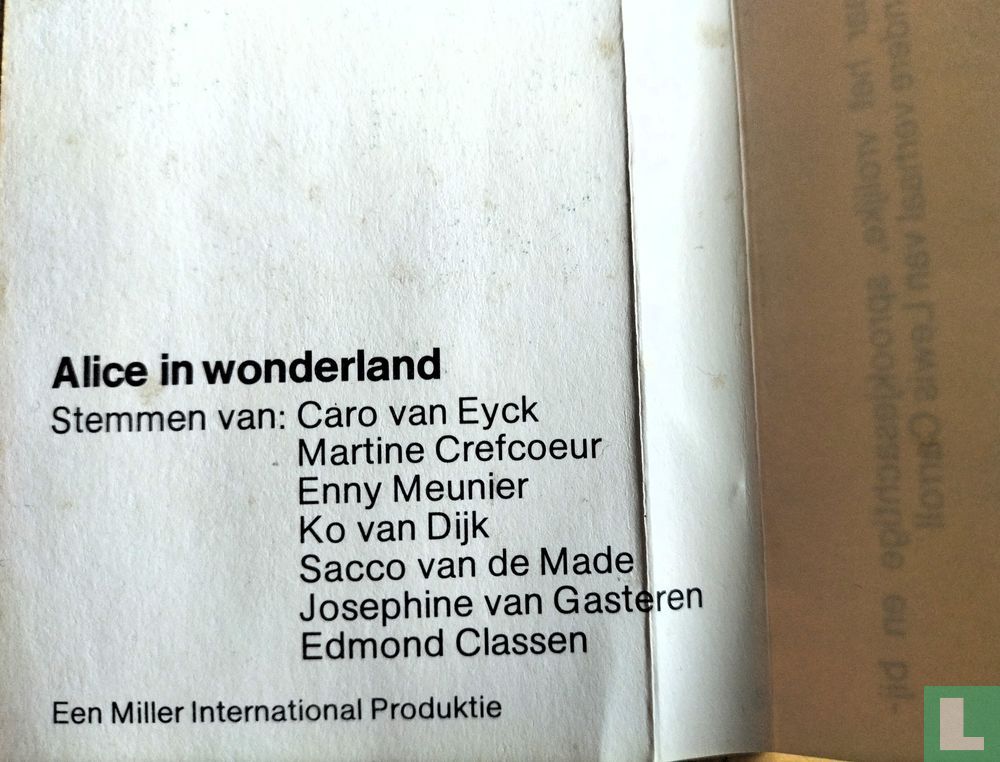 Alice in Wonderland MC 517.115.6 - Eyck, Caro van/Martine Crefcoeur ...