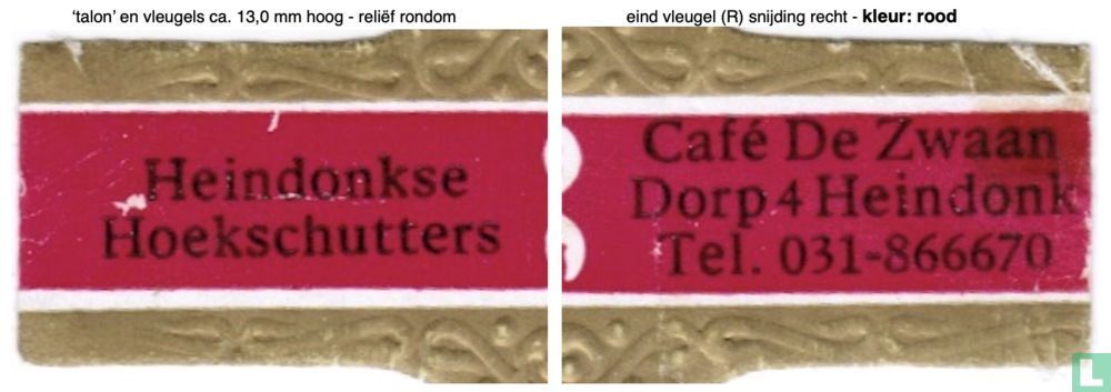 Derk de Vries - Heindonkse Hoekschutters - Café De Zwaan Dorp 4 Heindonk Tel. 031-866670 - Derk ...