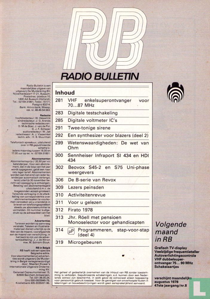 Radio Bulletin 8 8 (1978) - Radio Bulletin - LastDodo