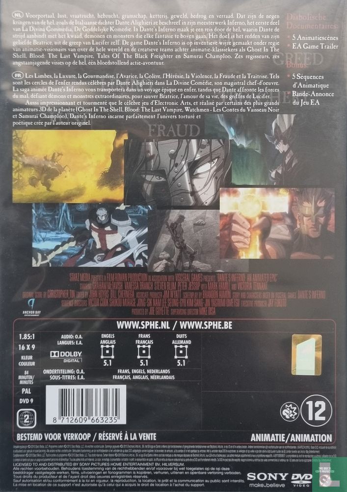 Dante's Inferno: An Animated Epic DVD (2010) - DVD - LastDodo