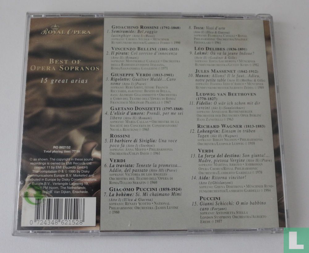 15 great arias, Best of Opera Sopranos CD ? - Royal Opera - LastDodo