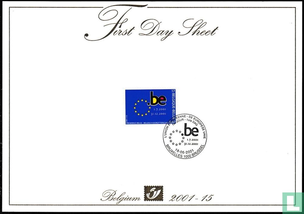 Presidency of European Union (2001) - Belgium - LastDodo