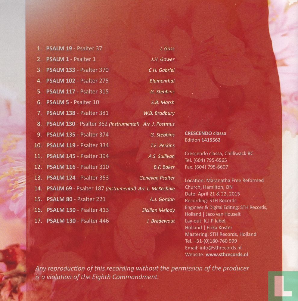 Thy word have I hid in my heart (3) CD 1415562 (2015) - 'Rehoboth' Chr ...