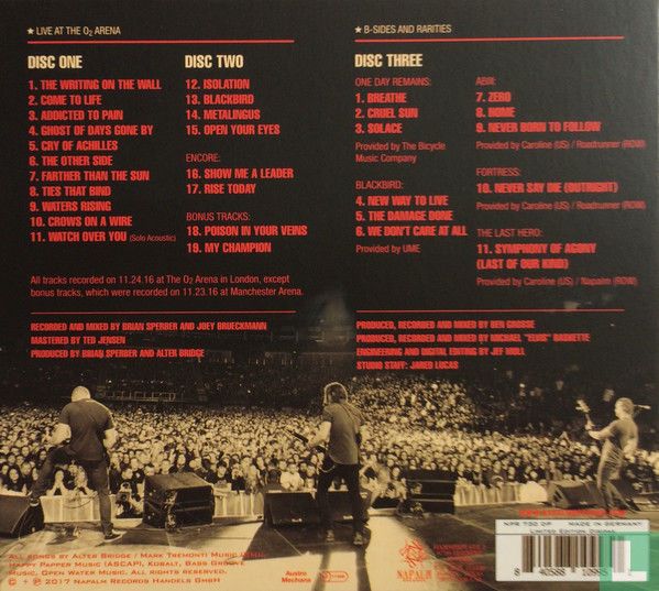Live At The O2 Arena CD NPR 730 DP (2017) - Alter Bridge - LastDodo