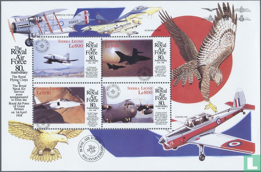 80 years of the Royal Air Force (RAF): fighter aircraft (1998) - Sierra ...