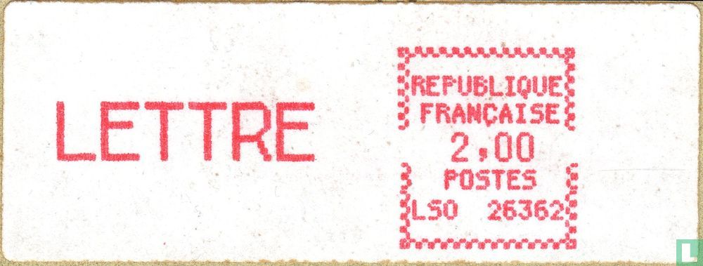 Distributor stamp 1,60-38,40 (1984) - France - LastDodo