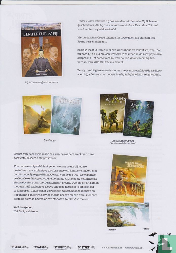 Bedankt voor je bestelling bij Stripweb.be! - Bufi Ennio - Stripweb.be - LastDodo