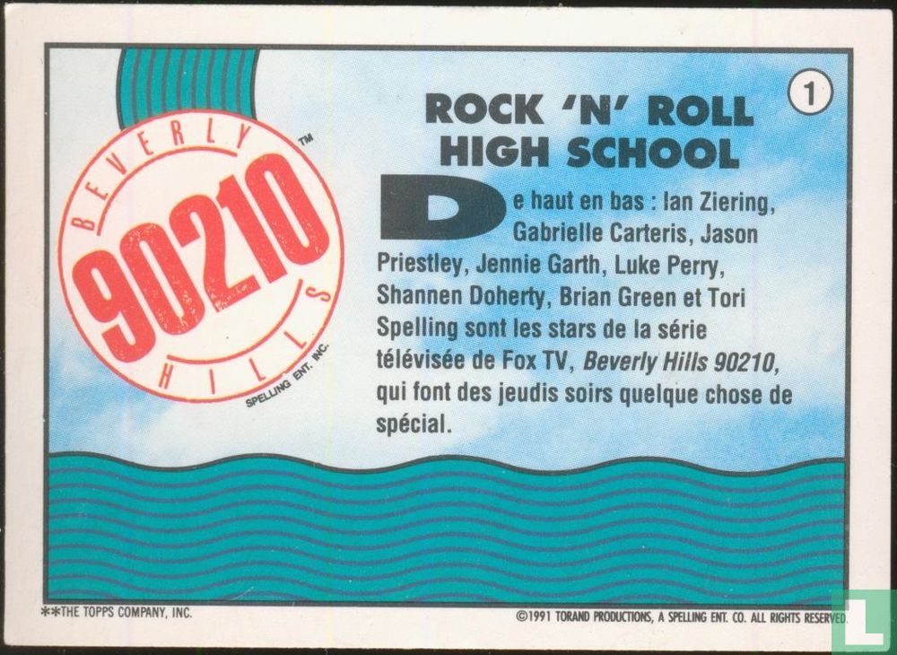 1 ROCK 'N' ROLL HIGH SCHOOL 99 (88 cards 11 stickers) (1991) - Beverly ...