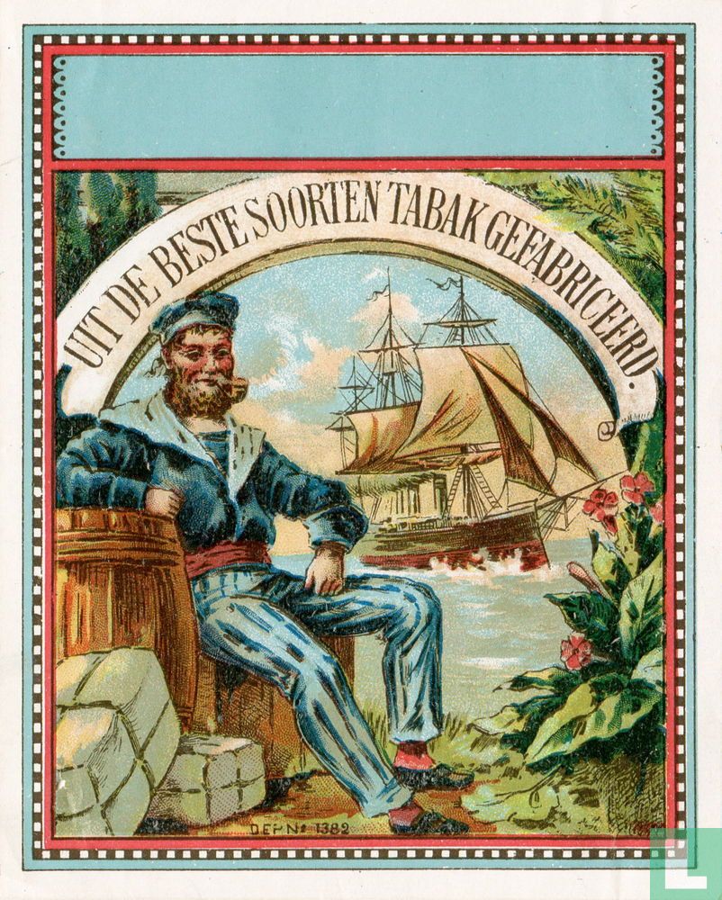 Uit de beste soorten tabak gefabriceerd Dep. N° 1382 - Label - LastDodo