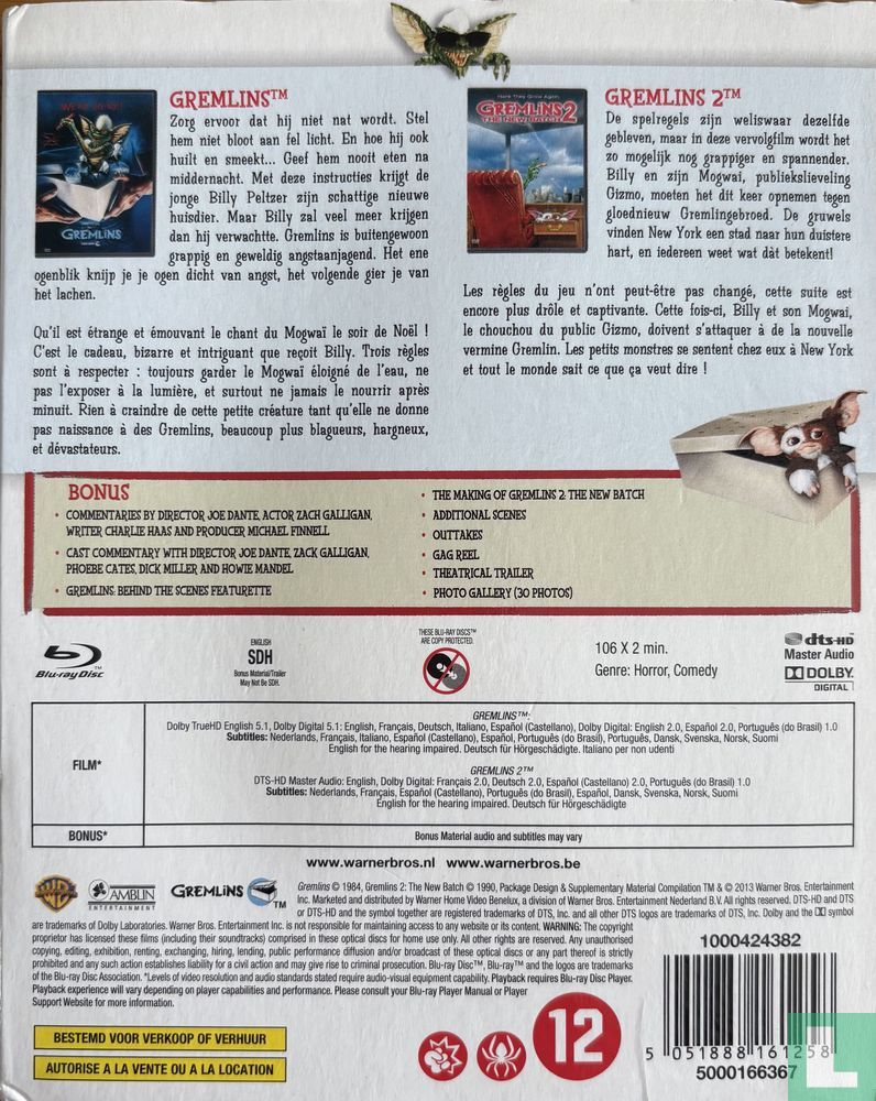 The Gremlins collection Blu (2013) - Blu-ray - LastDodo