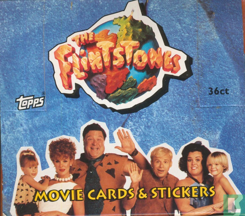 36ct pack box (1994) - The Flintstones Movie Cards & Stickers - LastDodo