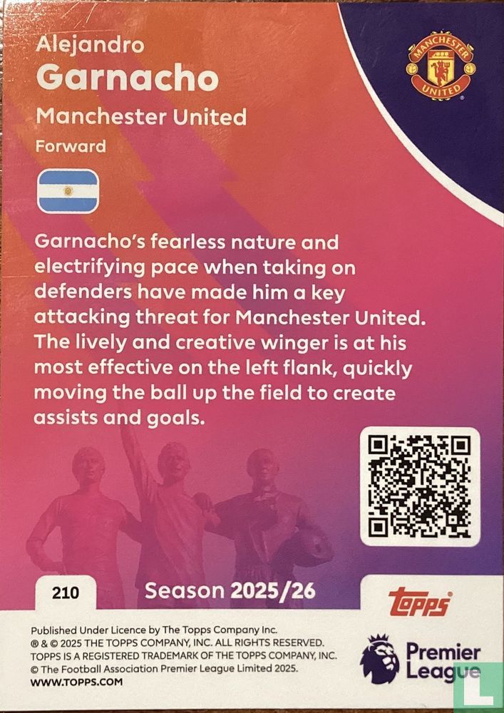 Alejandro Garnacho 210 (2025) - Premier League 2026 - LastDodo