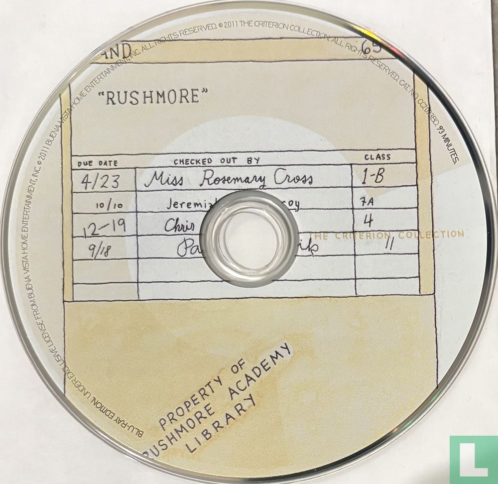 Rushmore Blu (2011) - Blu-ray - LastDodo