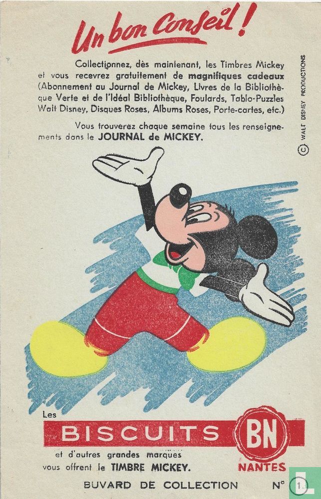 Timbre Mickey [1b] - Blotting paper / blotting sheet - LastDodo