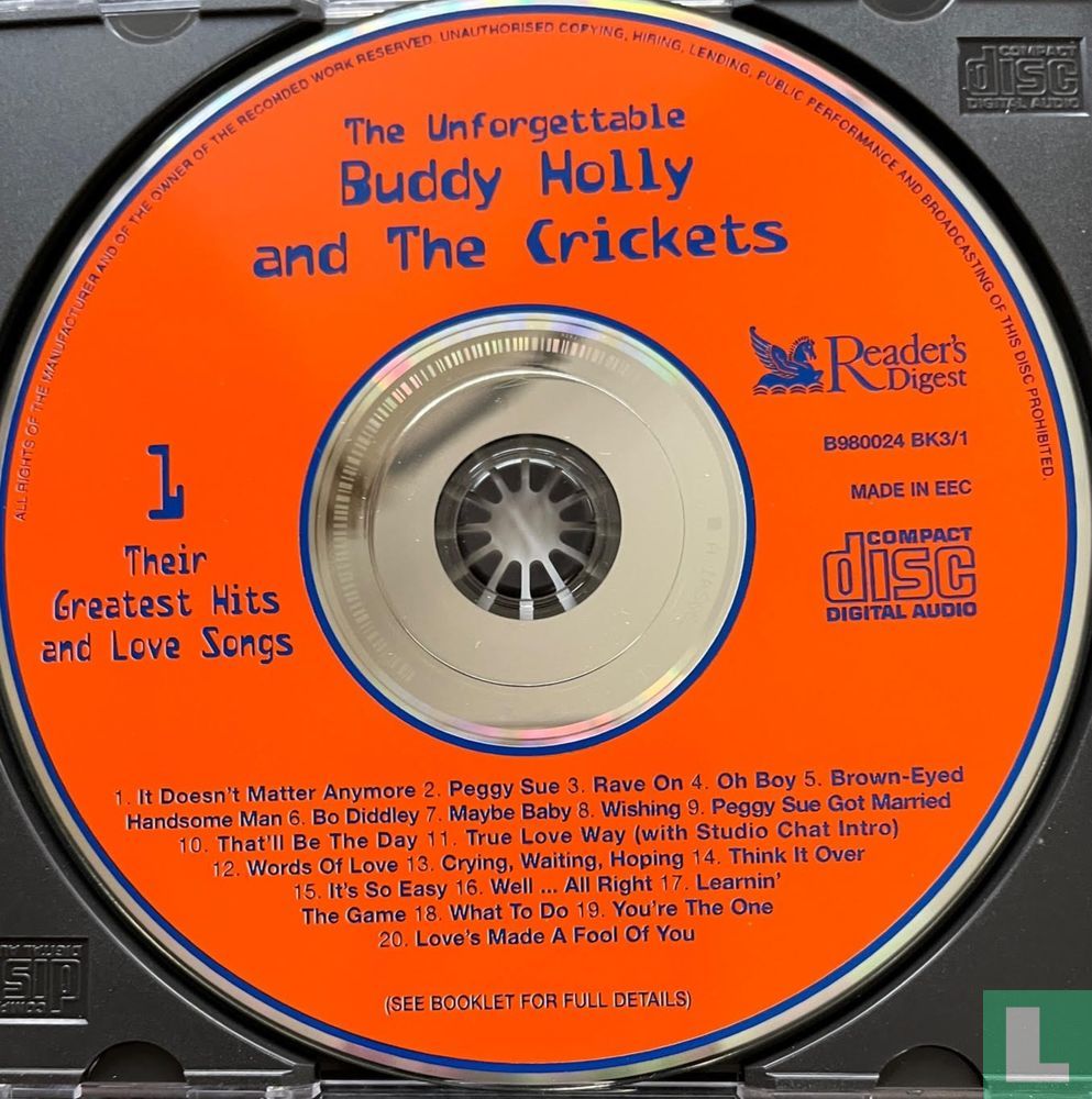 The unforgettable Buddy Holly and The Crickets CD 980024 BK3/1-3/3 ...