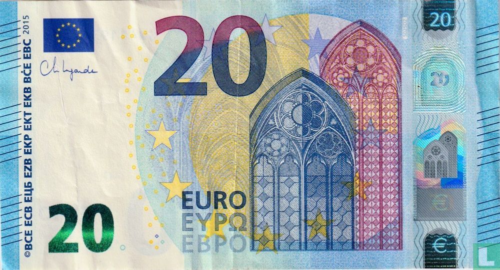 Eurozone 20 Euro S - W (2015) - Eurozone - 2020 'Signature Christine ...