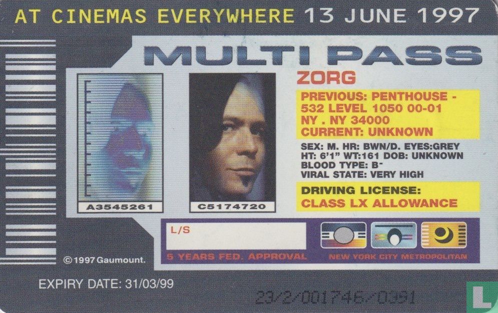 The Fifth Element 001746 (1997) - British Telecom - LastDodo