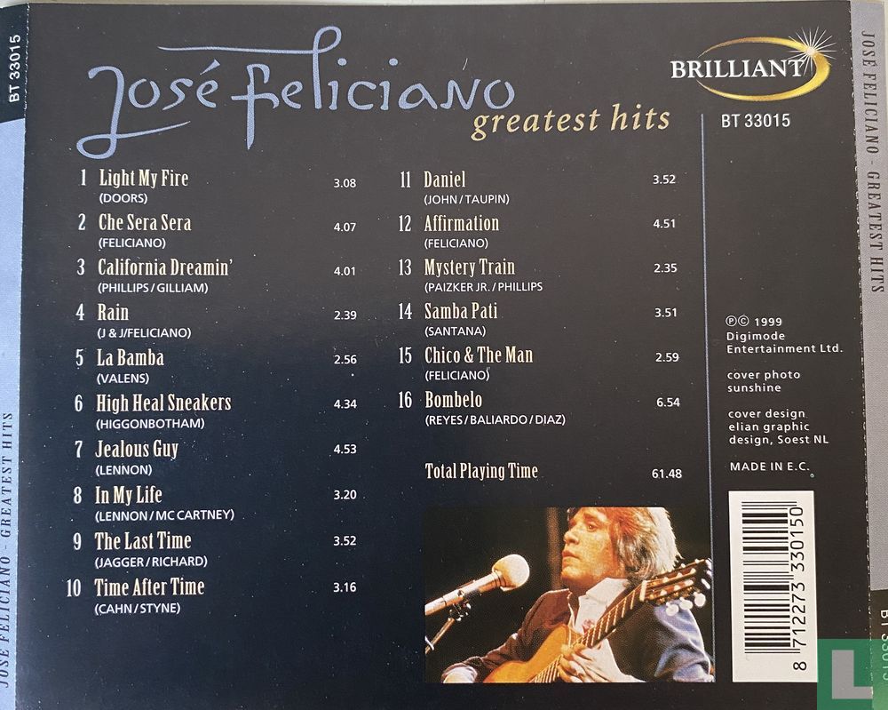 Greatest Hits CD BT33015 (1999) - Feliciano, José - LastDodo