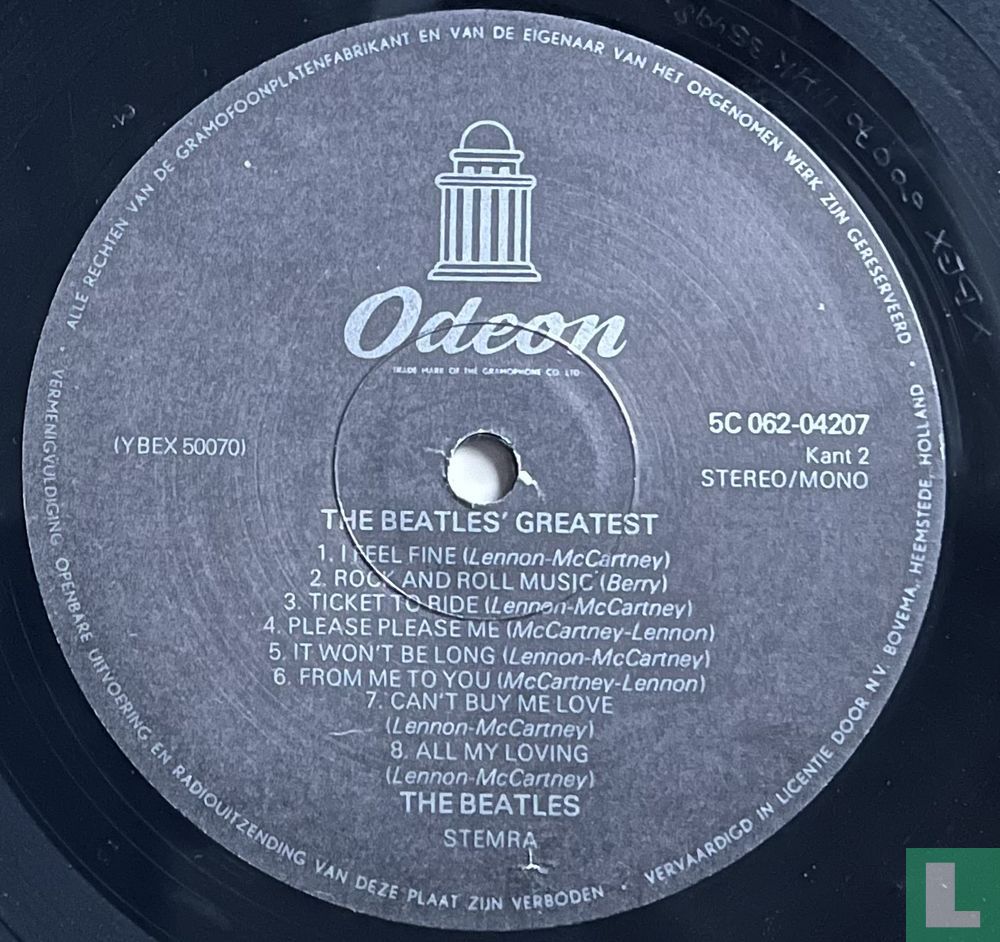The Beatles' Greatest LP 5C 062-04207 (1978) - Beatles, The - LastDodo