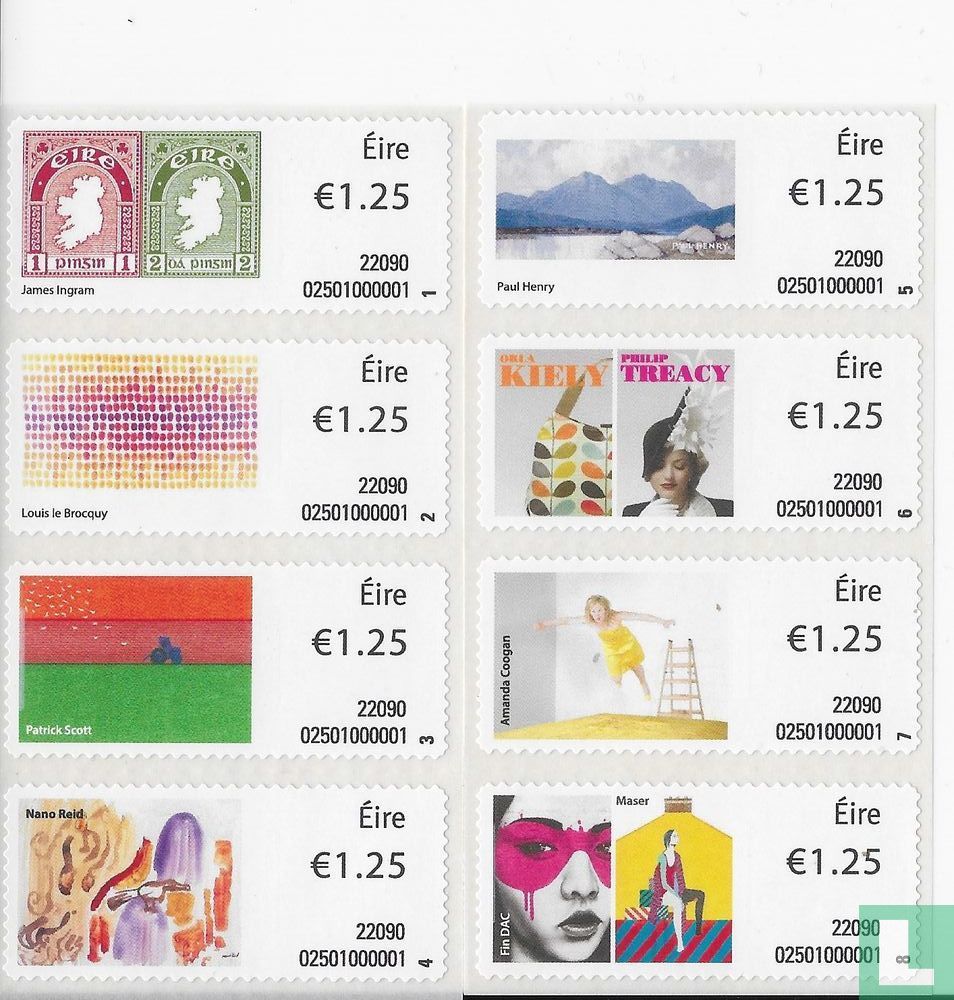 Art on stamps 10.00 (2022) - Ireland - LastDodo