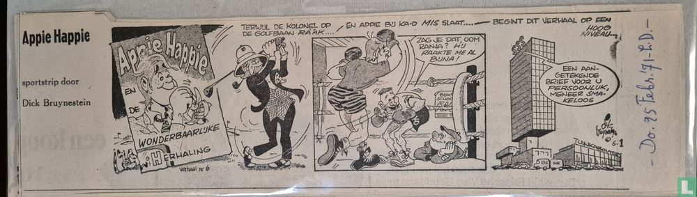 Appie Happie and the Miraculous Repetition 6 (1971) - Knipsel - strips ...