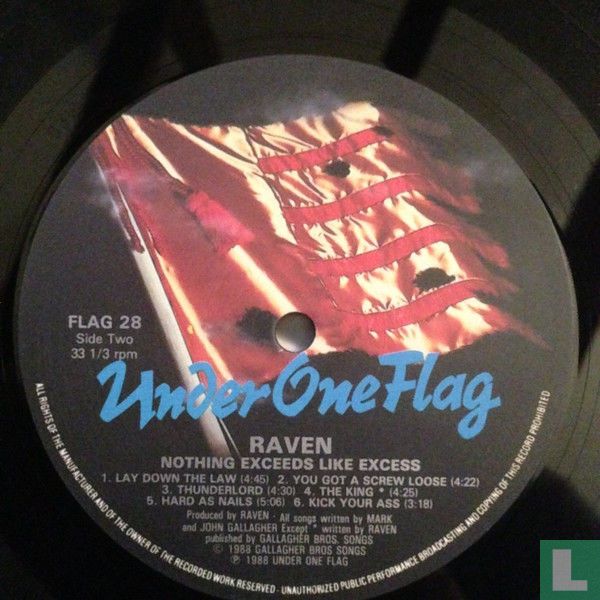 Nothing Exceeds Like Excess LP Flag 28 (1988) - Raven - LastDodo